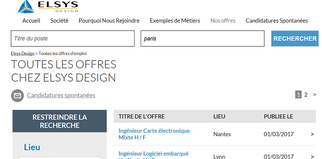 ELSYS DESIGN RECRUTE 160 INGENIEURS ELECTRONICIENS OU INFORMATICIENS