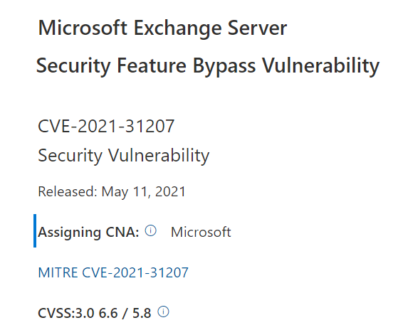 Patch Tuesday de mai : attention à la CVE-2021-31207, classée « modéré ...