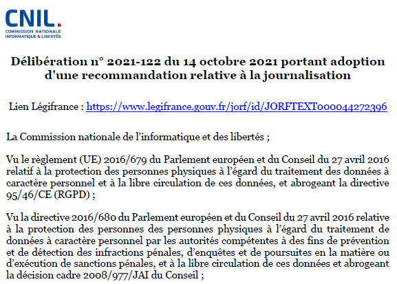 La CNIL publie une recommandation relative aux mesures de journalisation