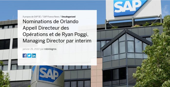 La direction de SAP France remerciée