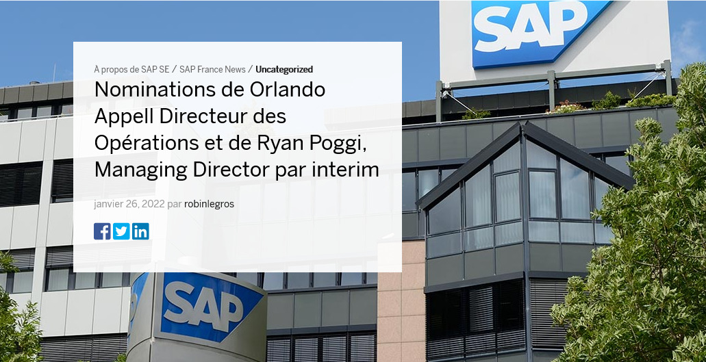 La direction de SAP France remerciée