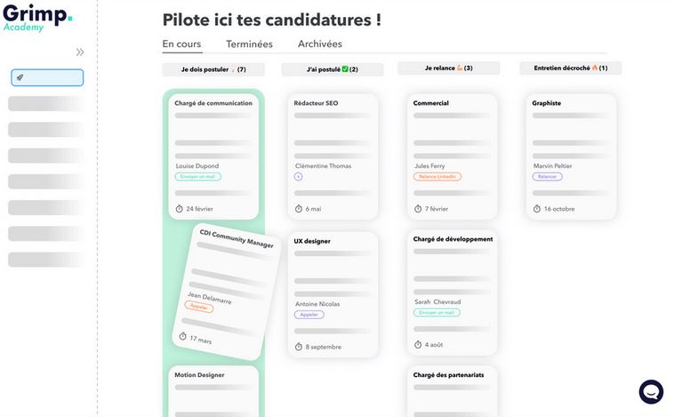Grimp, l’app pour candidater efficacement