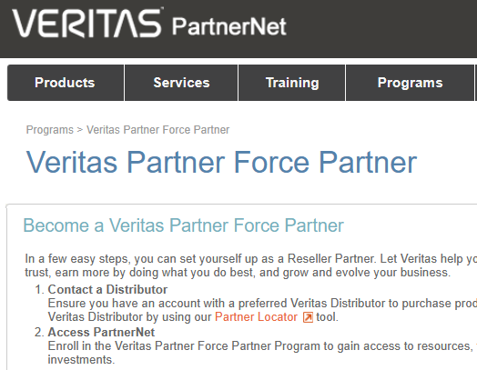 Veritas simplifie son programme Channel