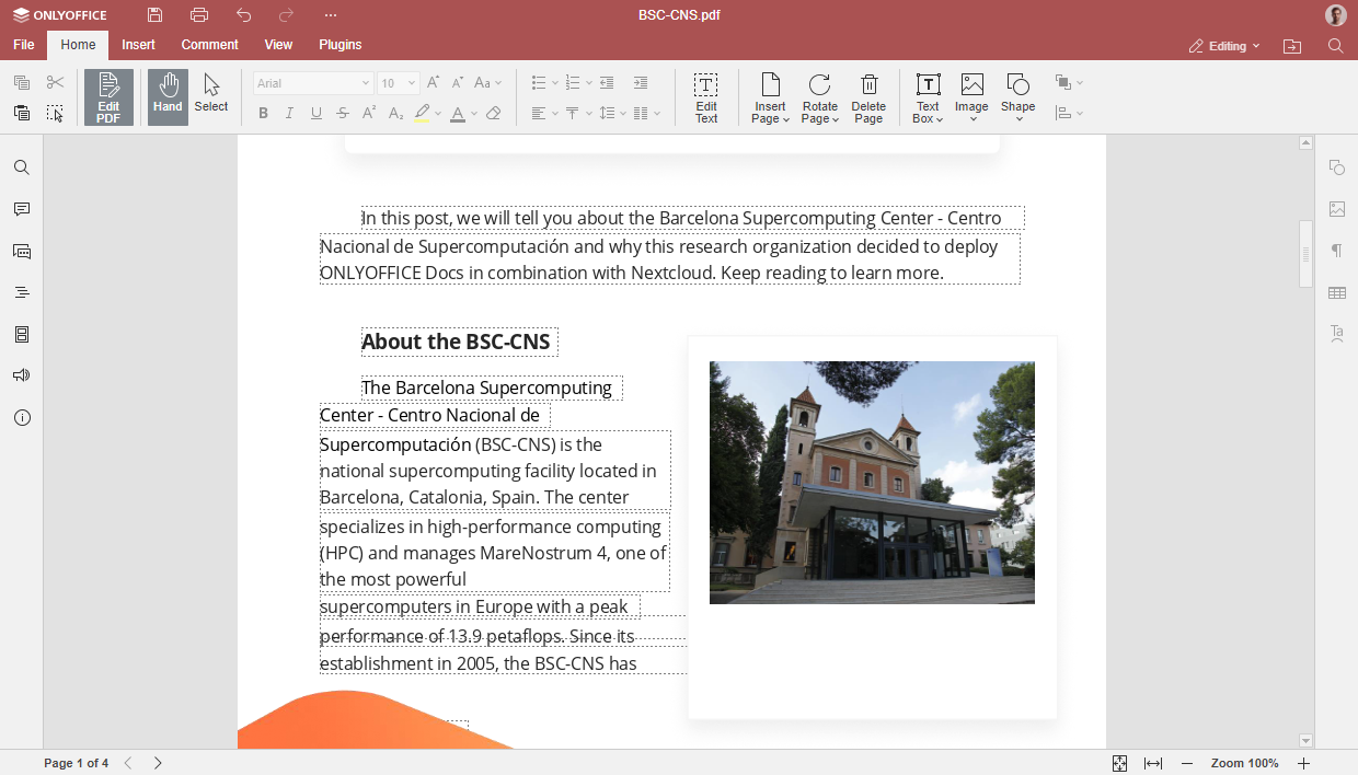 OnlyOffice Docs 8.1 intègre un éditeur PDF complet